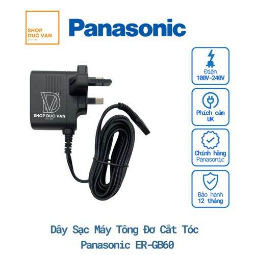 Dây Sạc Máy Tông Đơ Cắt Tóc Tỉa Râu Panasonic ER-2061 ER-2201 ER-2171 ...