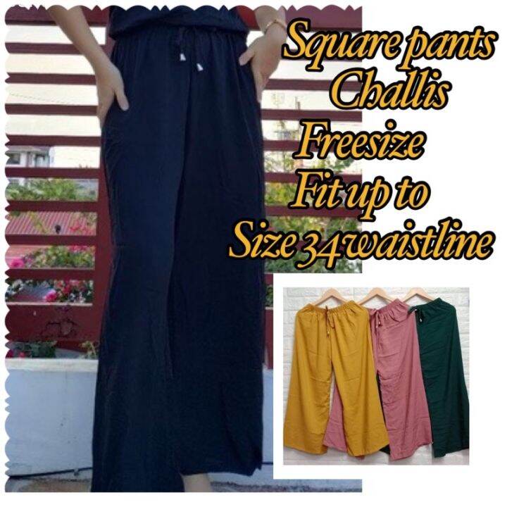 Challis square pants | Lazada PH