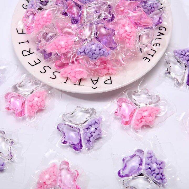 50 Biji 3 in 1 Laundry Capsule Gel Pods Beads Detergent Lasting Fragrance Gel Liquid Dissolve ...