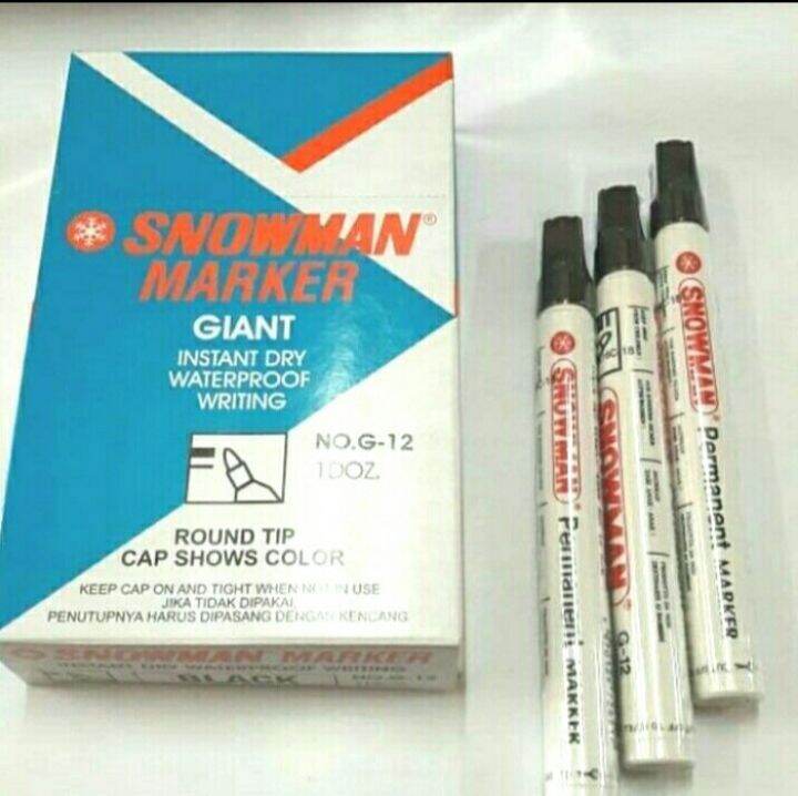 Spidol Snowman Permanen/Permanent Snowman Marker No G-12 | Lazada Indonesia