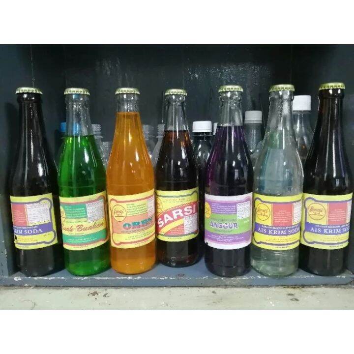 Air Botol Long Chan 285ml Botol Kaca Perisa Sarsi Aiskrim Soda Buah ...