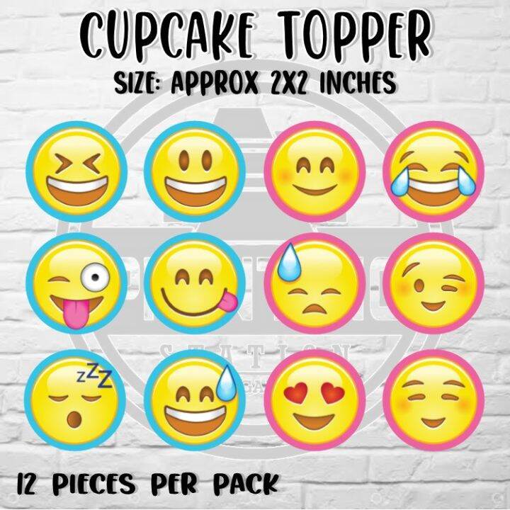 Emoji theme Cupcake topper | Lazada PH