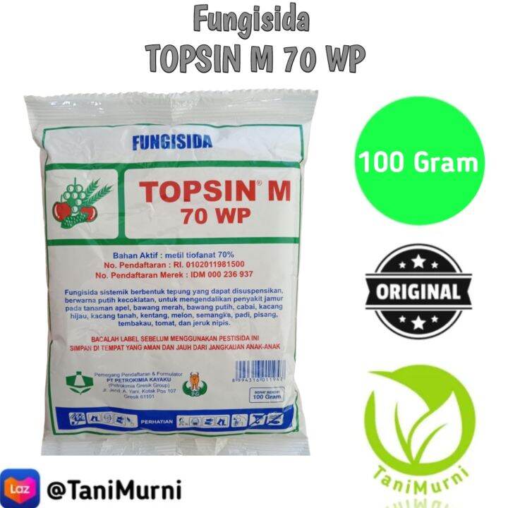 Topsin-M 70WP 100 gram Fungisida Kontak & Sistemik Basmi Bercak Daun ...