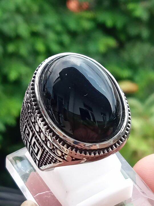 CINCIN BATU BLACK YAMAN WULUNG • DI SENTER MERAH / SIZE BESAR | Lazada Indonesia