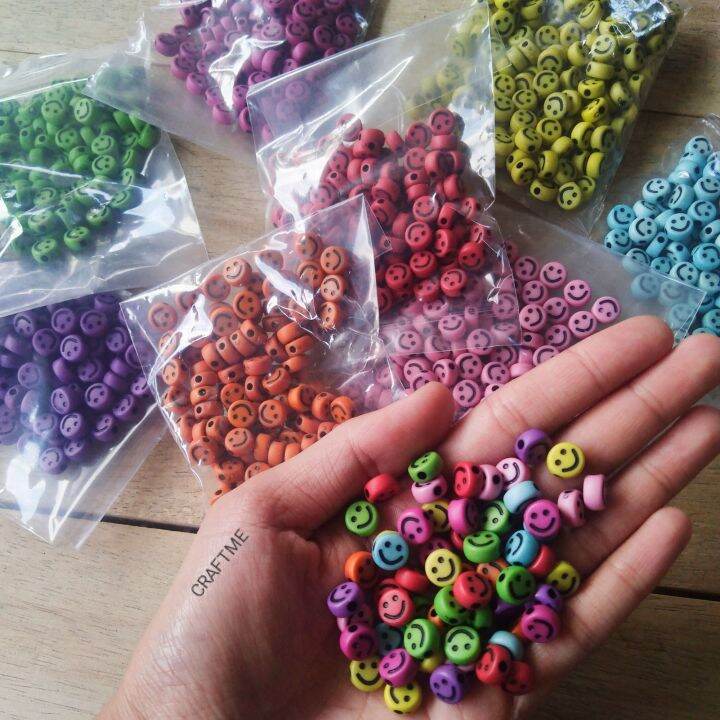 25g - Manik Manik Smile Bulat Mote Smile Emoticon Monte Smile Rainbow | Lazada Indonesia