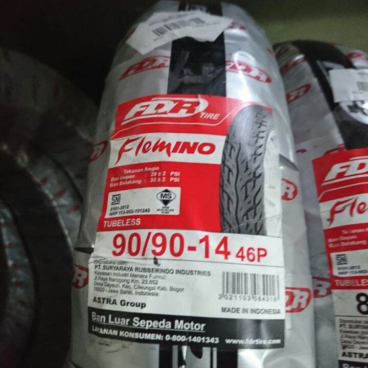 Ban Tubeless Ban Motor FDR Flemino 90/90 14 Ban belakang Tubles motor ...