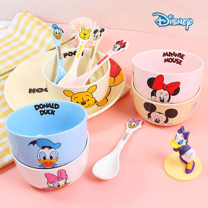 Disney Cartoon Character Household Rice Bowl Children Bowl Spoon ...