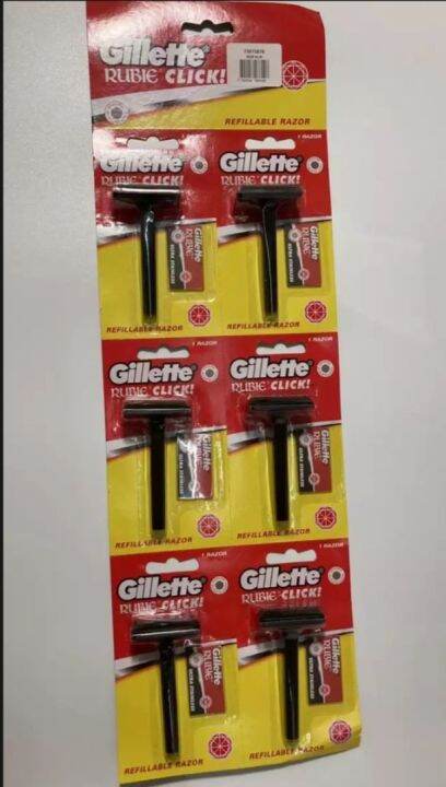 refillable razor gillette rubie click available 6pcs in 1pad | Lazada PH