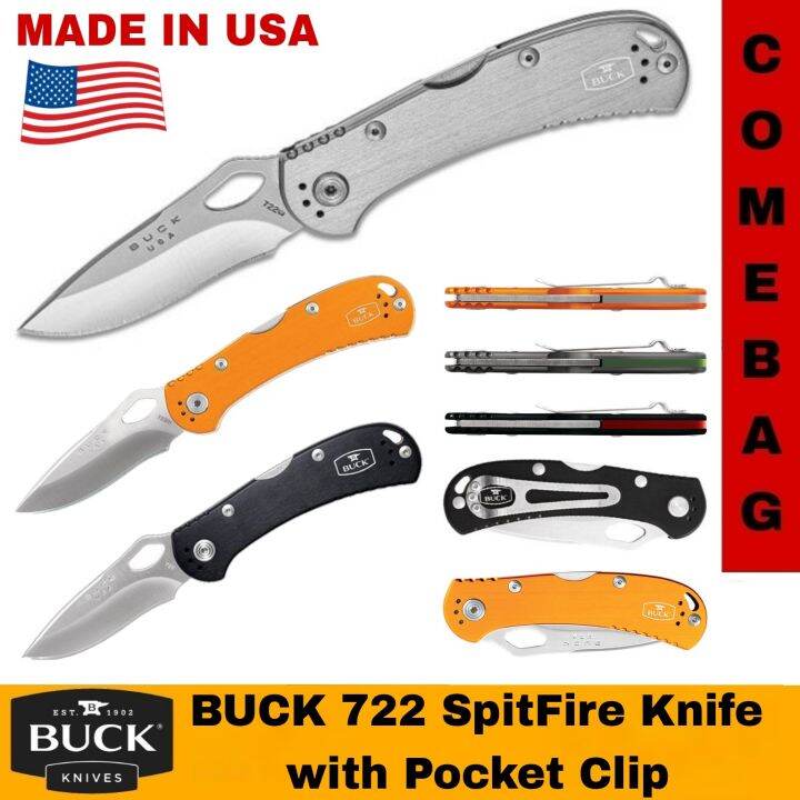 Buck Spitfire มีดด้ามอลูมิเนียมที่บางและแข็งแรง มีระบบล็อคใบมีดแบบล็อค ...