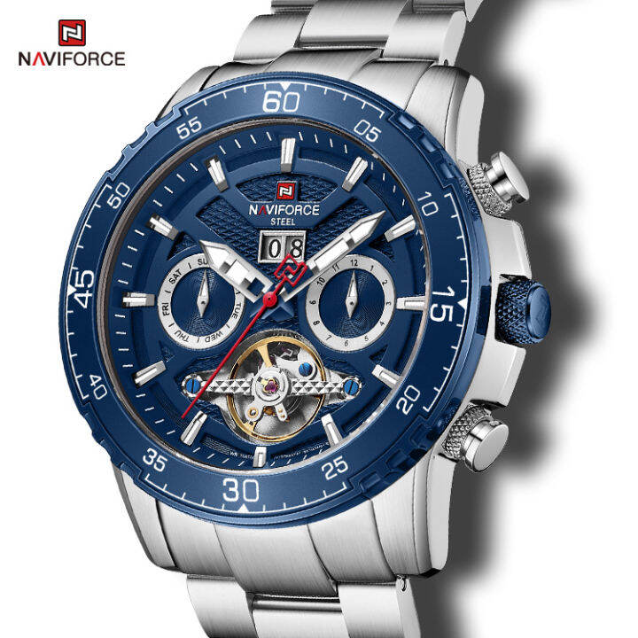 NAVIFORCE Automatic Mechanical Watch For Men นาฬิกา ผู้ชาย Swimming ...