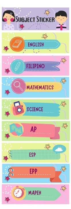 Subject Sticker-Matt Paper | Lazada PH