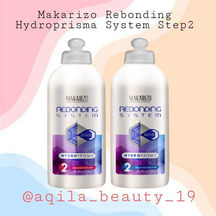 MAKARIZO REBONDING SYSTEM HYDROPRISMA STEP 2 STRAIGHTENING MILKY / LIQUID NEUTRALIZER / BOTTLE ...