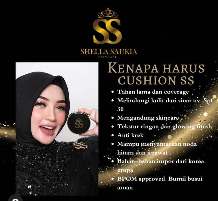 Shella Saukia cushion free mini gold+cermin mini | Lazada Indonesia