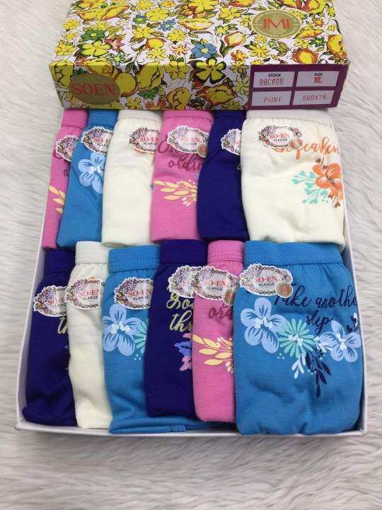 SOEN ORIGINAL LADIES BIKINI PANTY 6PCS 12PCS ASSORTED COLOR and PRINT ...