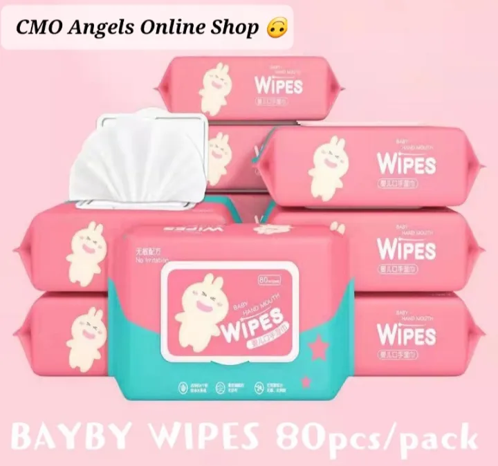 CMO Angels Organic Baby Wipes 80pcs per pack (non-alcohol free wipes ...