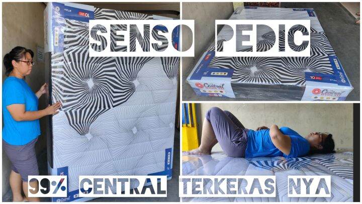 Central Senso pedic real orthopedic kasur spring bed padat foam encase ...