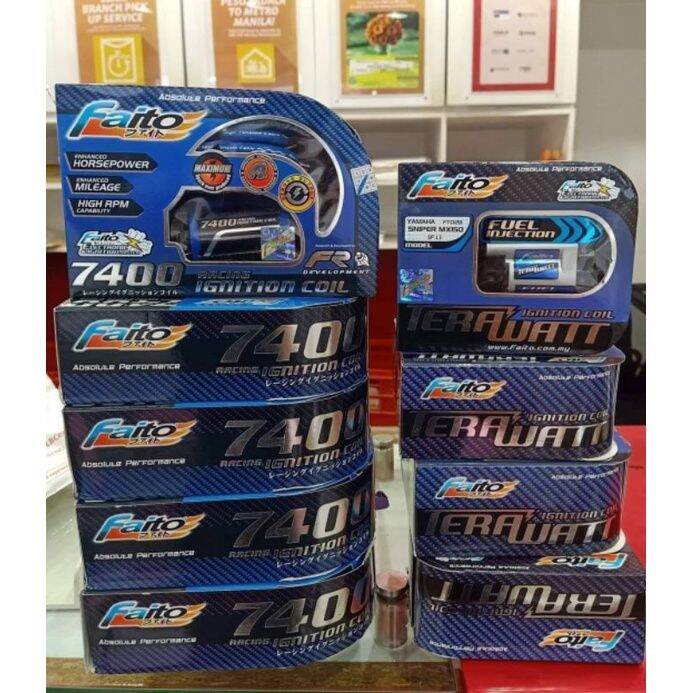 FAITO IGNITION COIL RACING FI/CARB TYPE RAIDER SNIPER150 RS XRM BARAKO ...