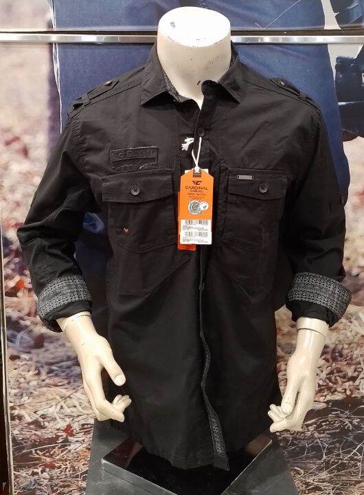 KEMEJA ADVENTURE CARDINAL CASUAL WARNA HITAM REGULER FIT | Lazada Indonesia