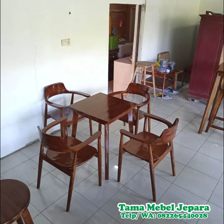 Meja Kursi Cafe Set Meja Makan Minimalis Kayu Jati Kursi Cafe Hiroshima ...