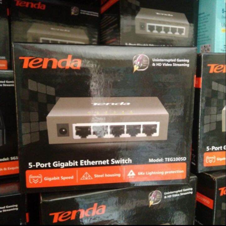 Tenda TEG1005d 5 Port Gigabit ethernet Switch Hub 1000 Mbps Metal ...