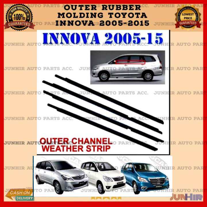 QUALITY WEATHERSTRIP OUTER MOLDING TOYOTA INNOVA 2005 2006 2007 2008 ...