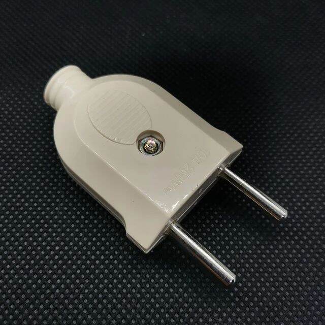 Steker Gepeng Colokan Kabel Listrik 10 Ampere - Konektor 10A Putih ...