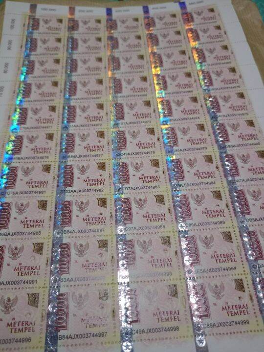 materai tempel 10.000 paket 100pcs | Lazada Indonesia