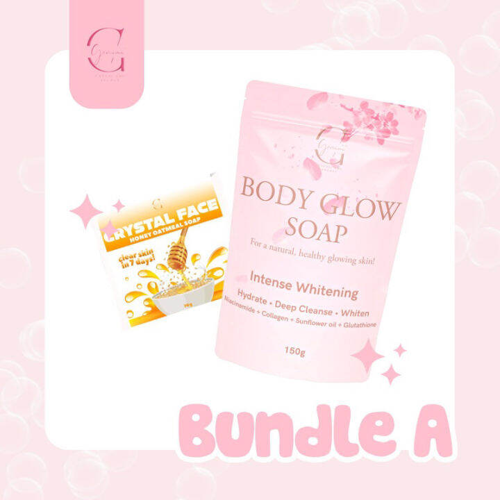 BUNDLE A ( Body Glow Soap + Crystal Face Soap) | Lazada PH