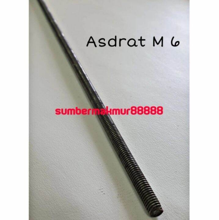 Asdrat Besi Mentah M 6 Baut Stud Bolt Full As drat | Lazada Indonesia