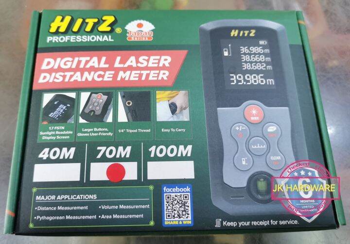 Hitz Digital Laser Distance Measure 70 Meter / Pengukur Jarak | Lazada
