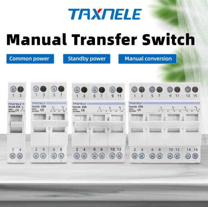 1P 40A 63A MTS Dual Power Manual Transfer Isolating Switch Interlock ...