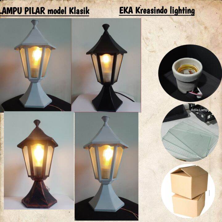 Baru Lampu pilar pagar rumah teras model klasik | Lazada Indonesia