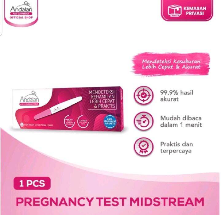 Test pack kehamilan Andalan Pregnancy Test Midstream alat uji kehamilan ...