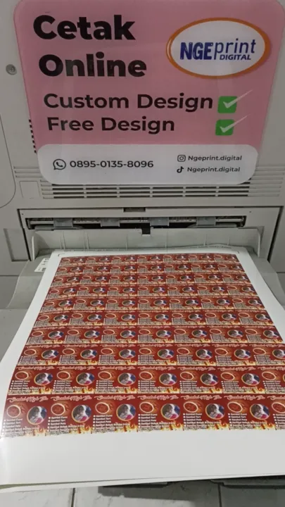 CETAK STIKER BULAT/KOTAK KRAFT CUSTOM DESIGN LABEL MAKANAN STICKER ...