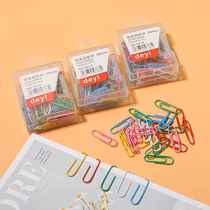 TwentyLife Paper Clip Mix Colors Round head Colourful Document Clips ...