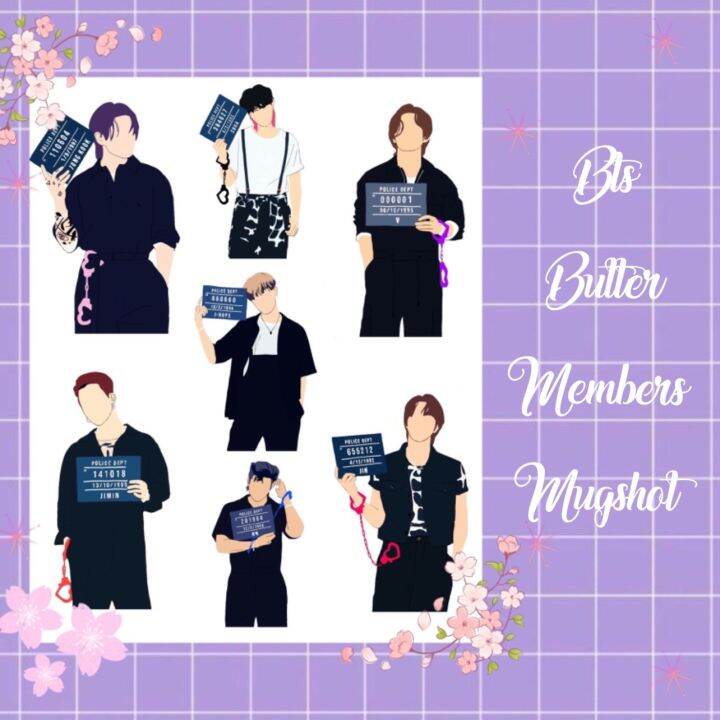 BTS Butter Members Mugshot Laminated Sticker Pack | Lazada PH