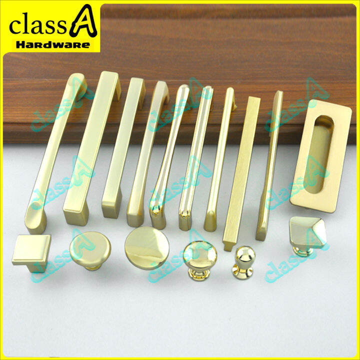 ClassAHW Gold Handle Colour Brush Finish Drawer Cabinet Wardrobe Knob ...