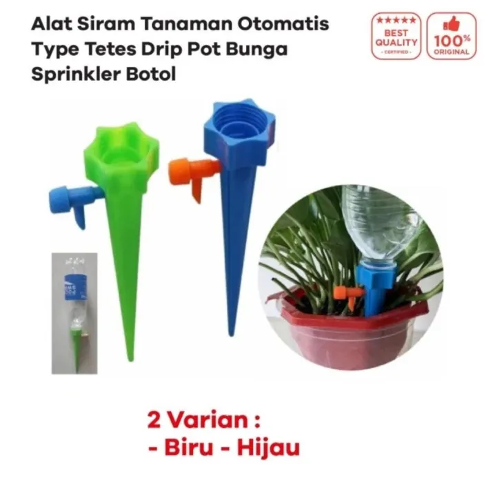 Alat Siram Tanaman Otomatis Air Drip Tetes Pot Bunga Sprinkler Botol ...