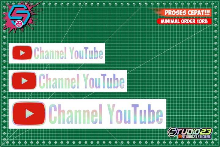Stiker youtube,stiker nama channel Youtuber | Lazada Indonesia