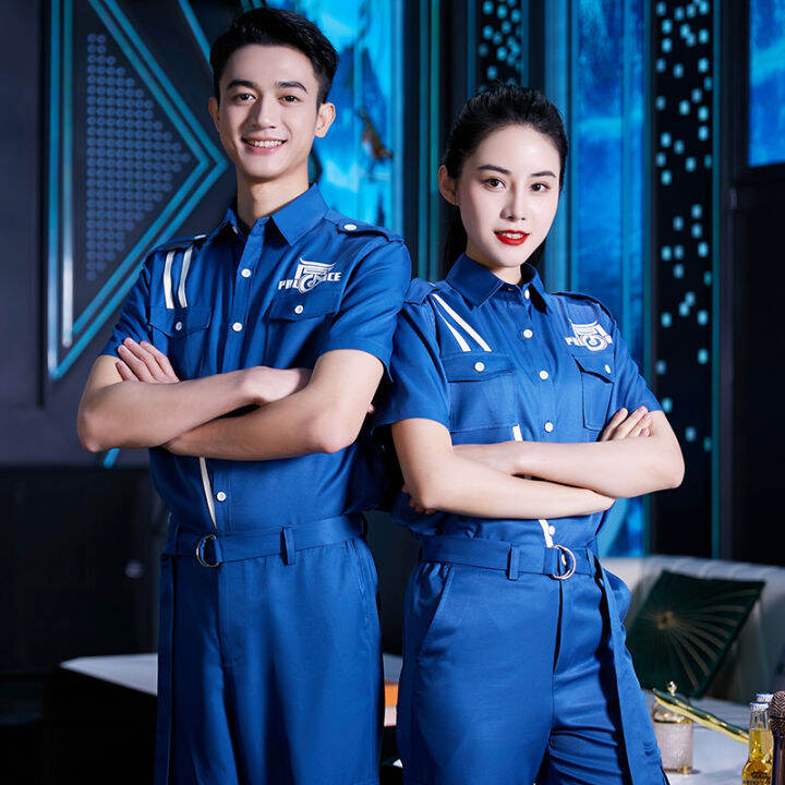 Lonier 2022ชุดทำงานพนักงานบาร์ KTV แขนสั้นมีเอกลักษณ์ส่วนตัวสำหรับฤดู ...