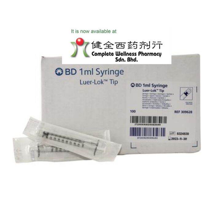 BD 1ml Luer-Lok Tip Syringe 100s | Lazada