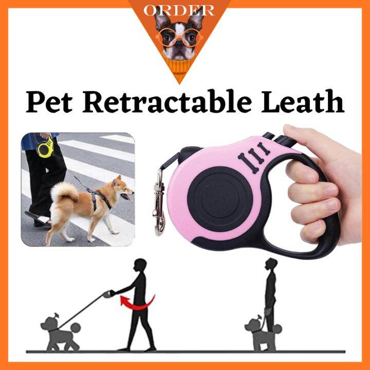 Pets Portable Outdoor Tractor Pet Leash Retractable Hot Dog Leash 5 ...