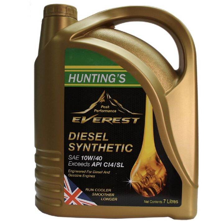 Hunting's Engine Oil Diesel Synthetic Exceeds SAE 10W/40 API CI4/SL (7 ...