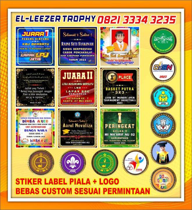 Label Stiker Juara & Stiker Logo Piala. | Lazada Indonesia