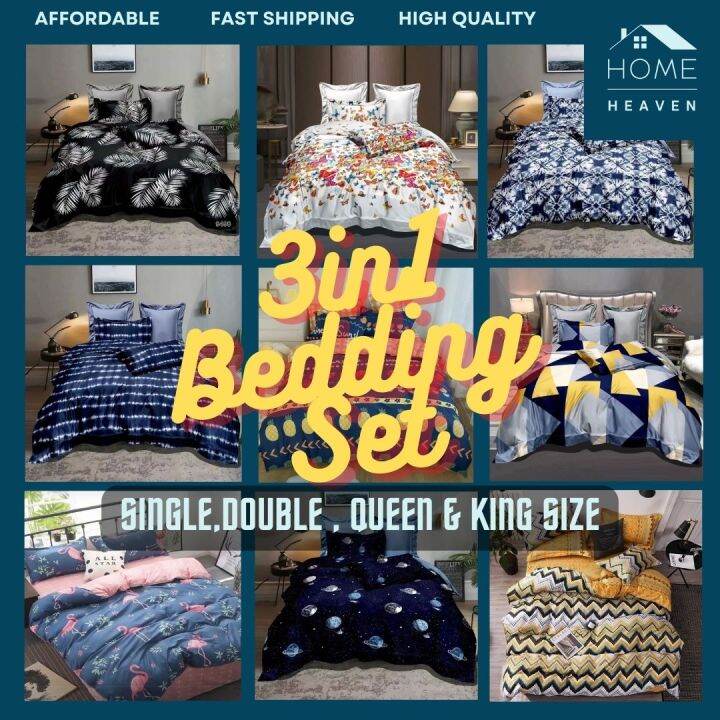 Home Heaven bedsheet 3 in 1 set on sale Cow Graphic Print (1pc Bedsheet ...