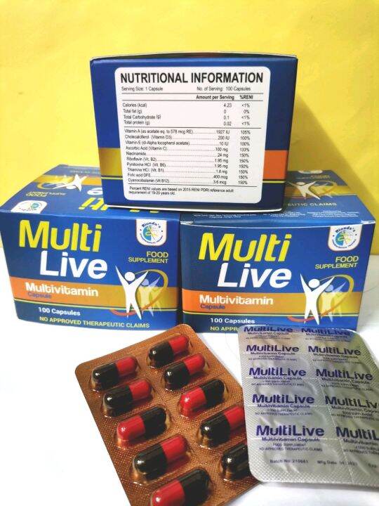 Multilive Multivitamins capsule 100's | Lazada PH