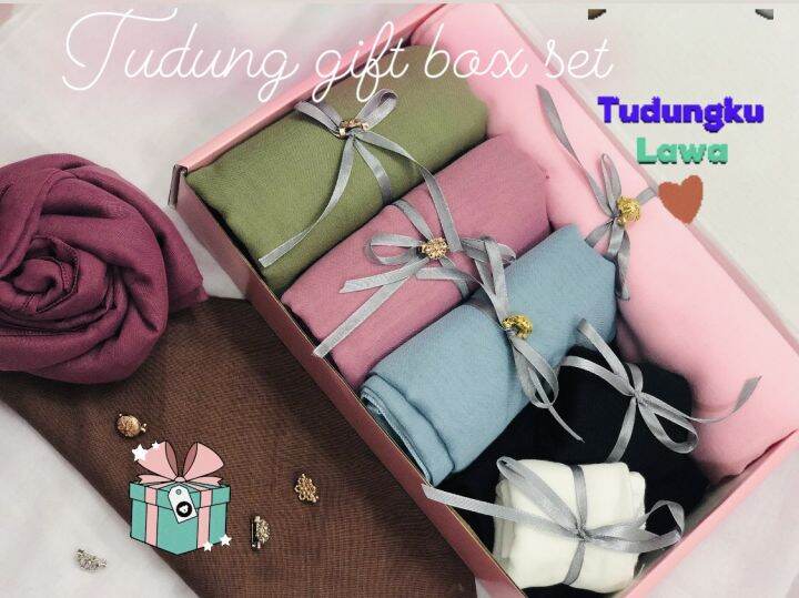 Tudung Gift Box Set Tudung suprise box | Lazada