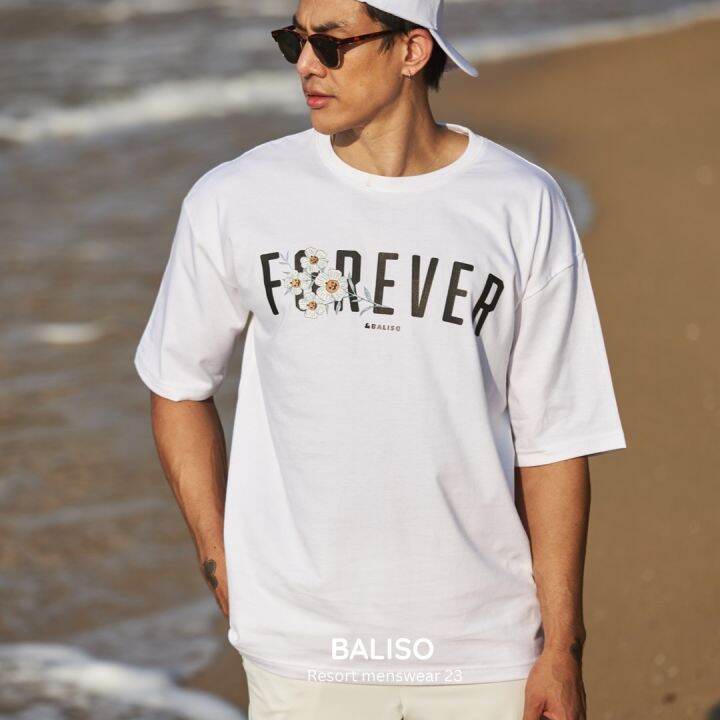 เสื้อยืด BALISO Forever T-shirt Flower | Lazada.co.th
