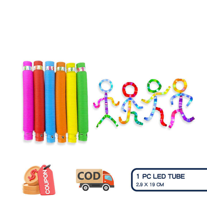 Popping tube sitting toys with colorful telescopic popular tube toys ...