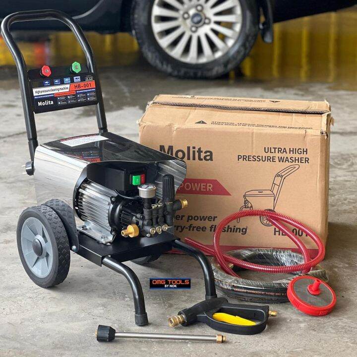 Molita เครื่องฉีดน้ำแรงดันสูง 350 บาร์ 3500 วัตต์ คาร์แคร์ล้างรถ | Lazada.co.th